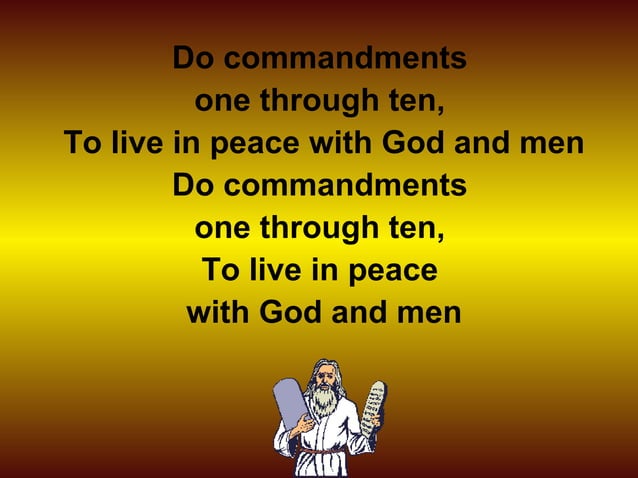 Commandments 1 to 10 | PPT