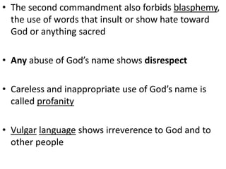 Commandments 2and 3 GRADE 8 | PPTX