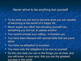 Commandments of success | PPT