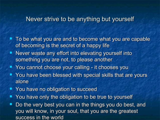 Commandments of success | PPT