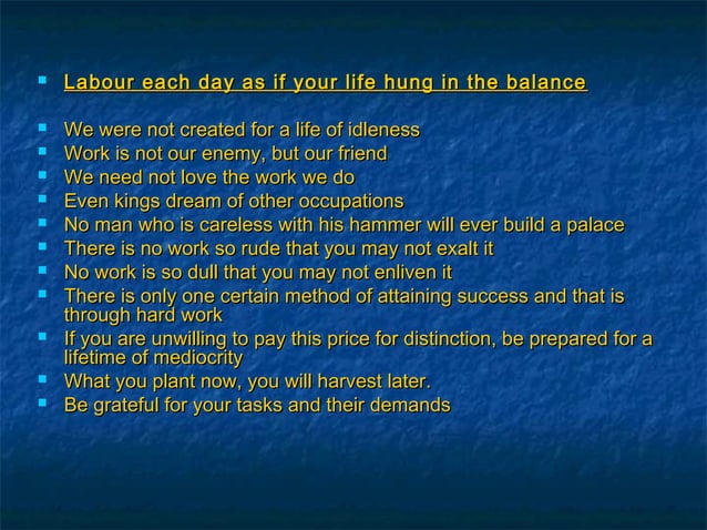 Commandments of success | PPT