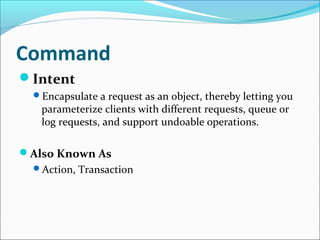 Command pattern | PPT | Operating Systems | Computer Software and Applications