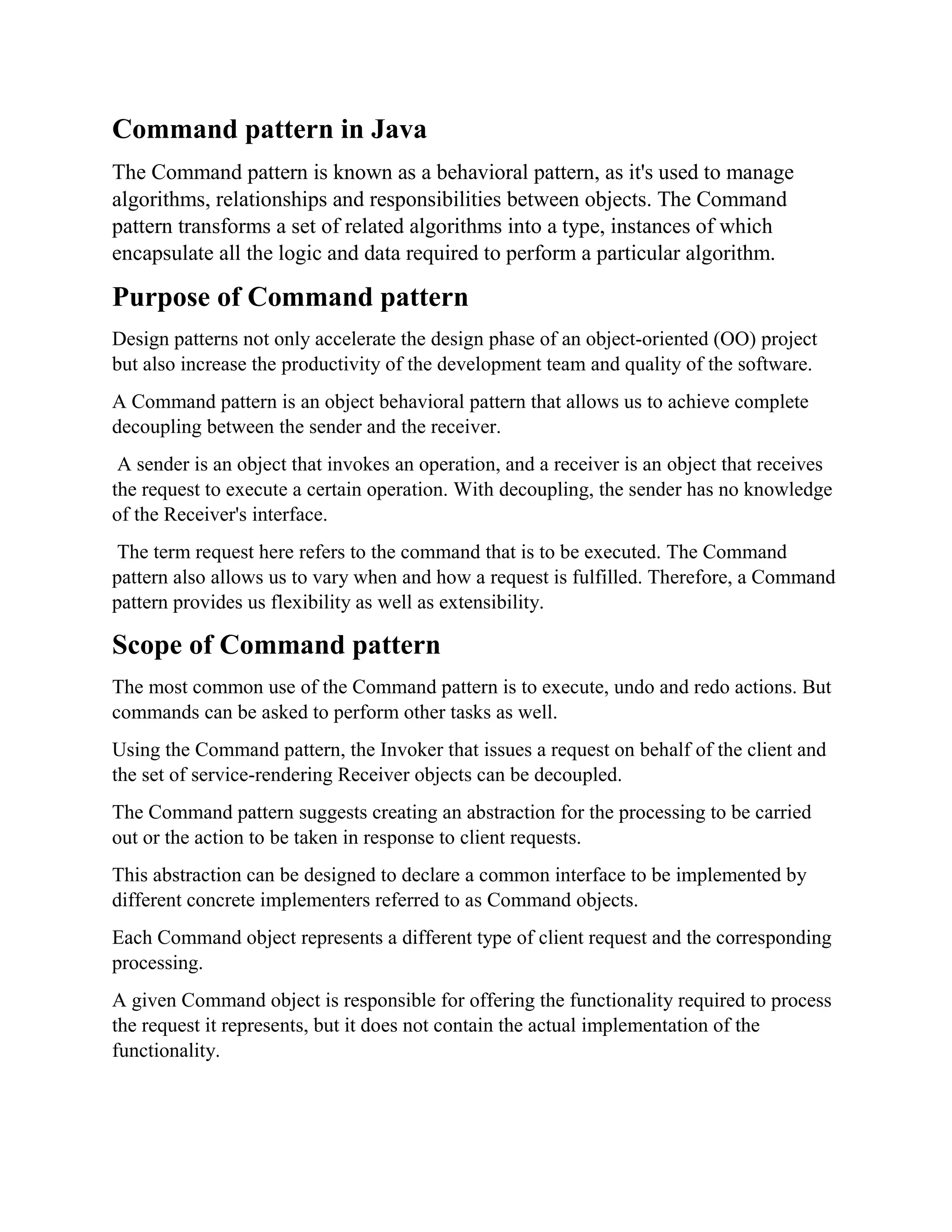 Command Pattern In Java Pdf Free Download 3345