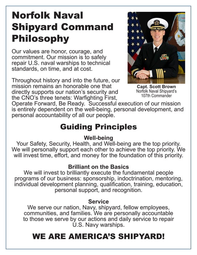 Shipyard Commander Capt. Brown's Command Philosophy | PDF