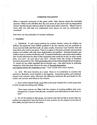 Command Philosophy Updated 2011 | PDF