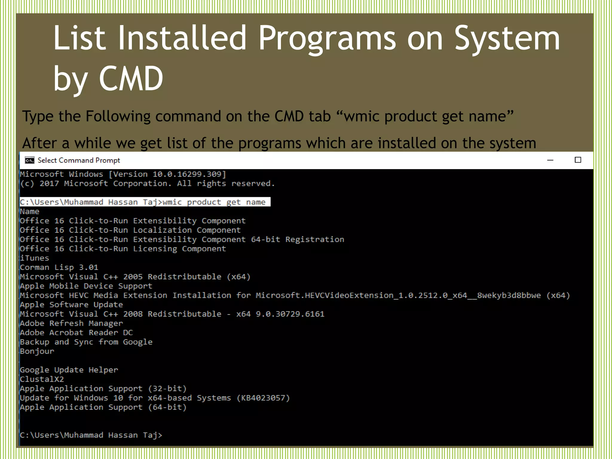 Command Prompt Presentation Pptx Operating Systems Computer Software And Applications