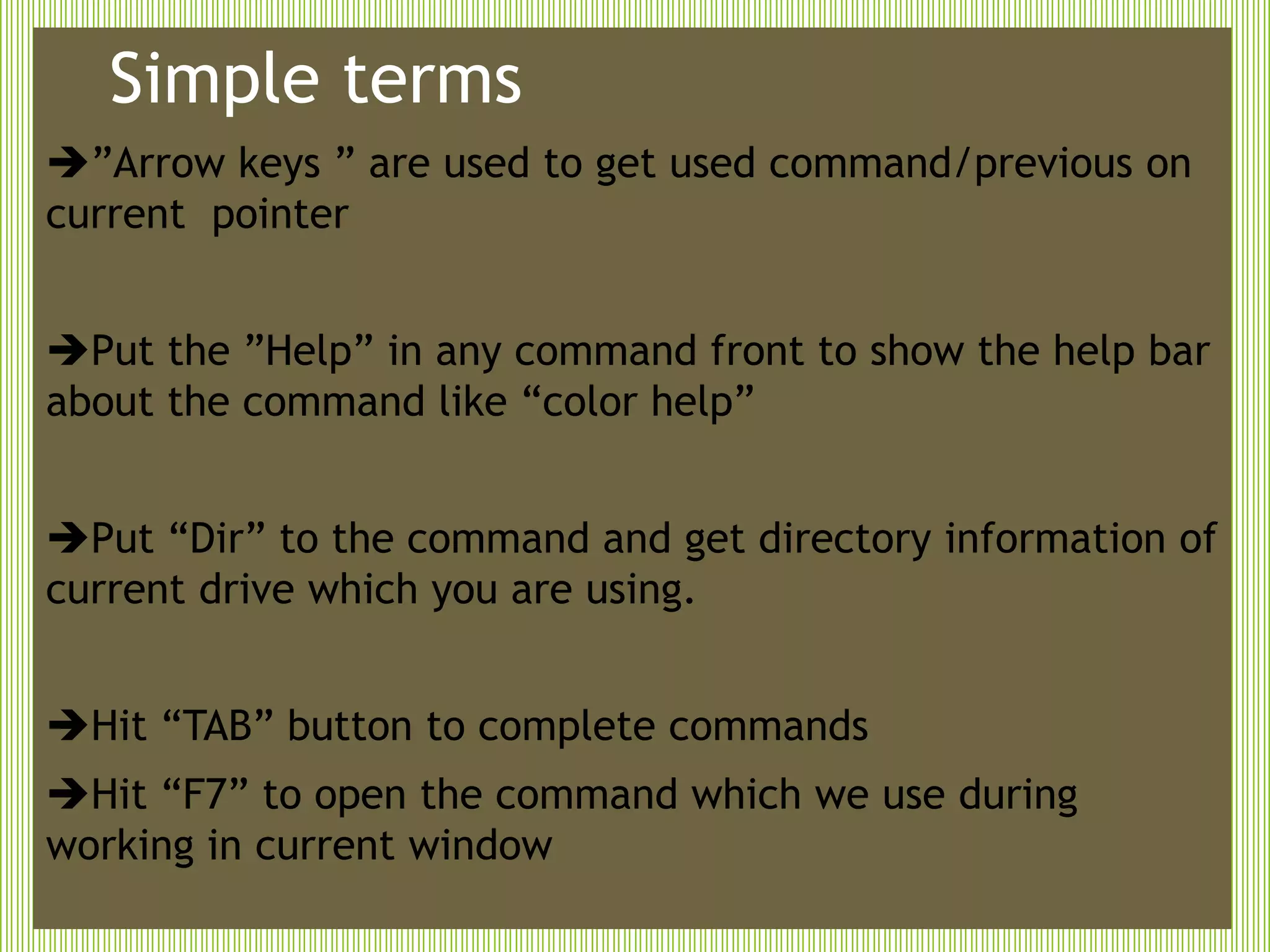 Command prompt presentation | PPTX | Operating Systems | Computer Software and Applications