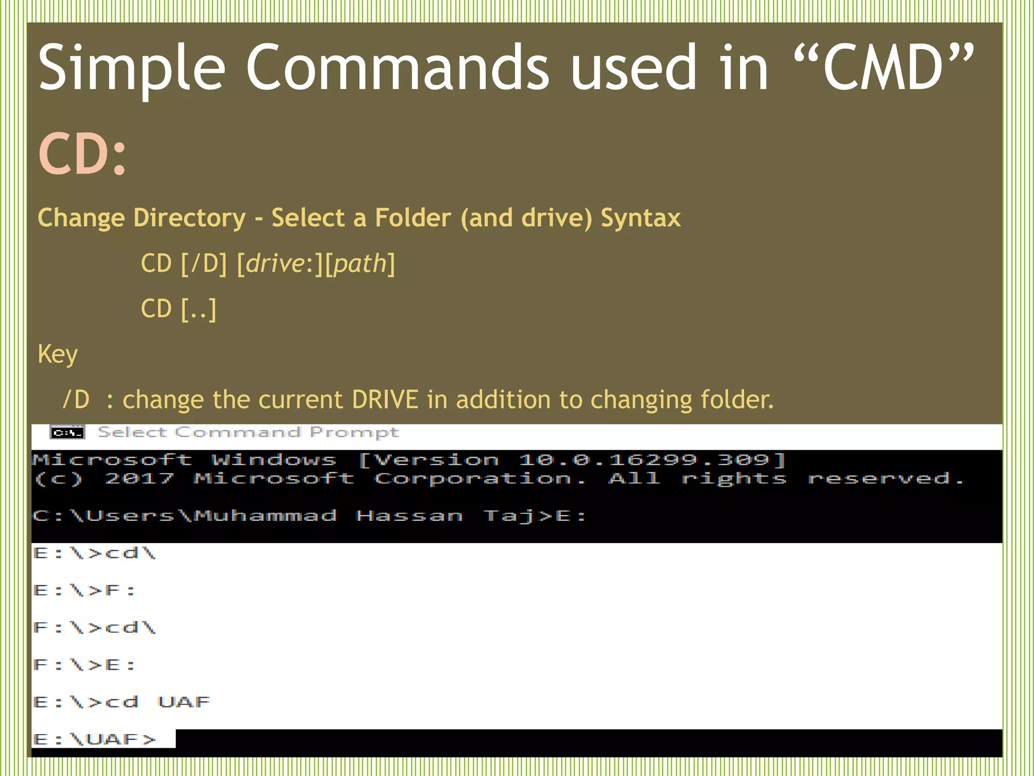 Command prompt presentation | PPTX | Operating Systems | Computer Software and Applications