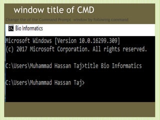 Command prompt presentation | PPTX | Operating Systems | Computer Software and Applications