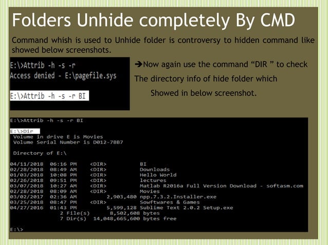 Command Prompt Presentation Pptx Operating Systems Computer Software And Applications