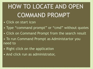 Command prompt presentation | PPTX
