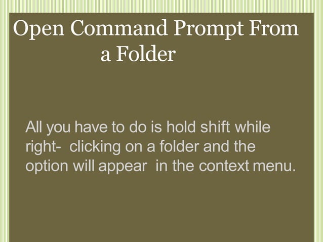 Command prompt presentation | PPTX | Operating Systems | Computer ...