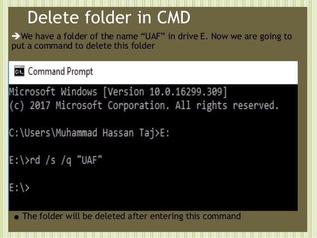 Command prompt presentation