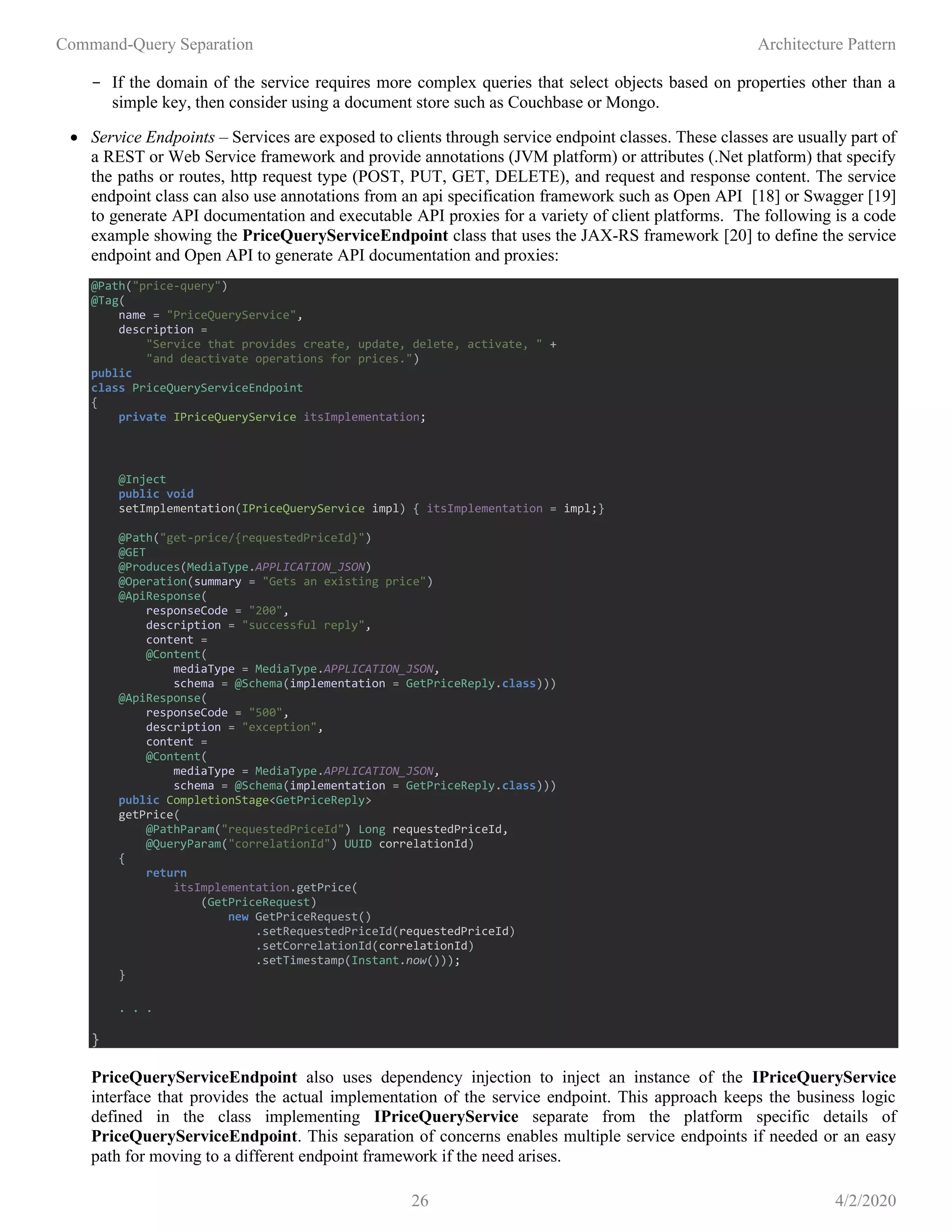 Command Query Separation: Architecture Pattern | PDF