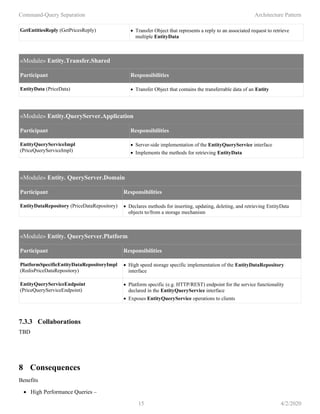 Command Query Separation: Architecture Pattern | PDF