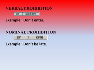commands-and-prohibitions presentacion en | PPTX