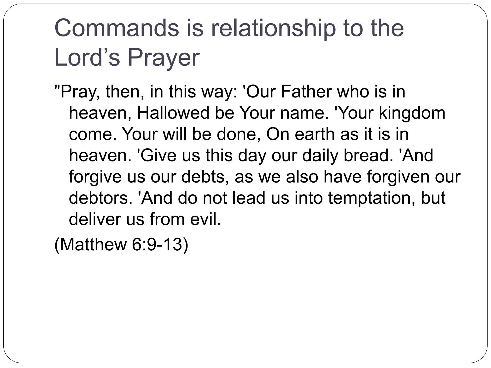Commands of jesus christ | PPTX