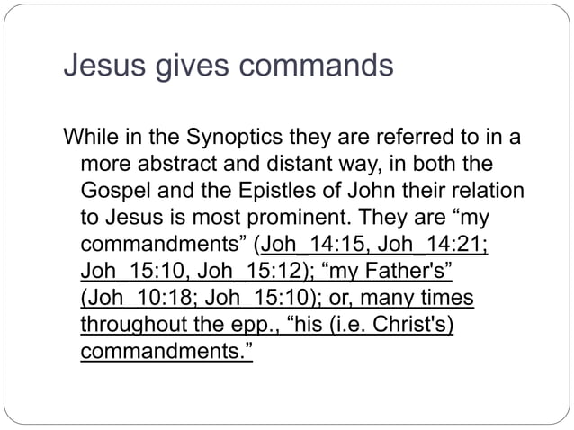 Commands of jesus christ | PPTX