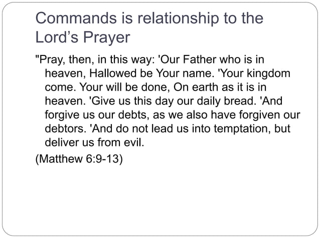 Commands of jesus christ | PPTX