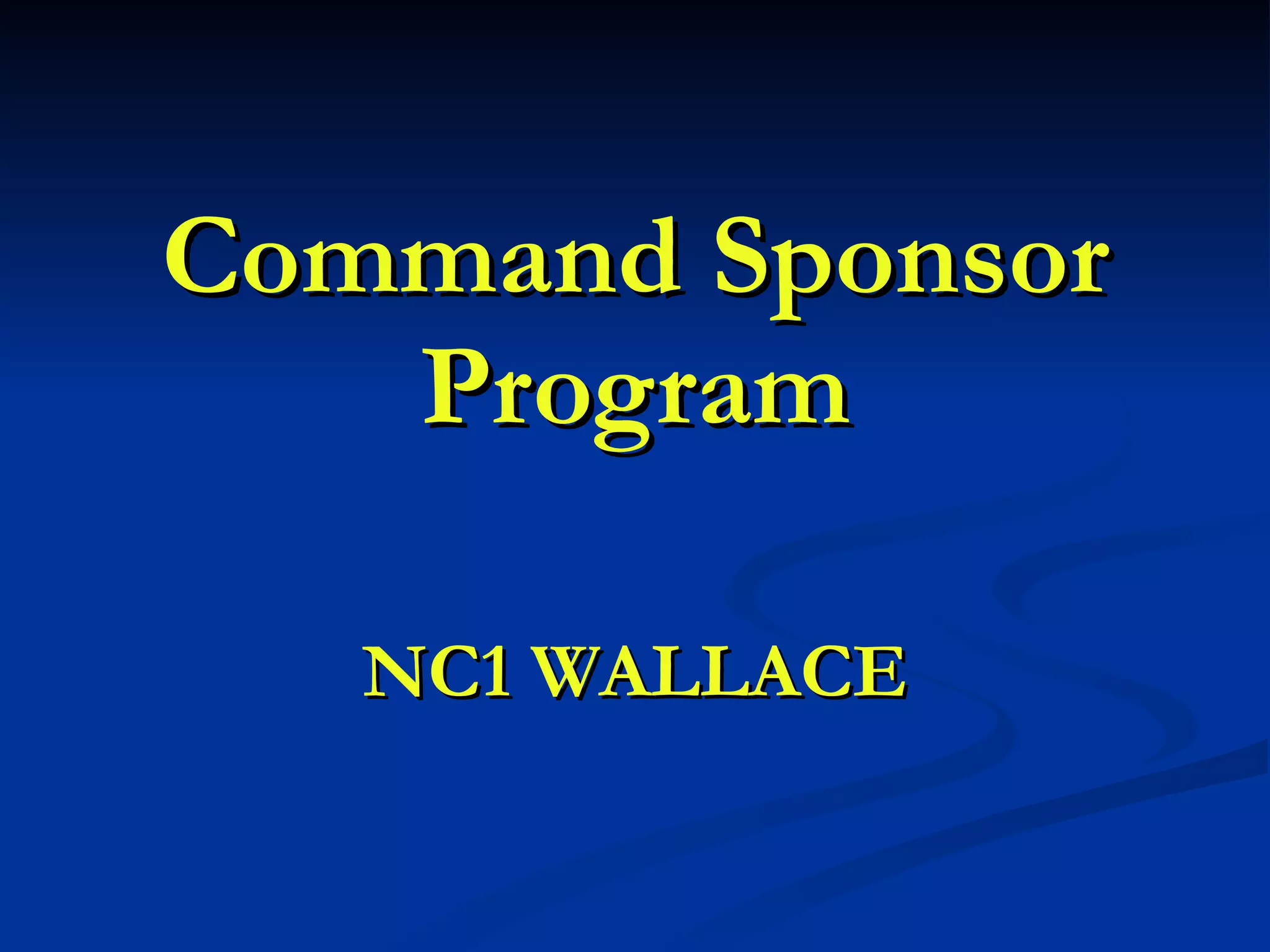 Command sponsor program1 | PPT