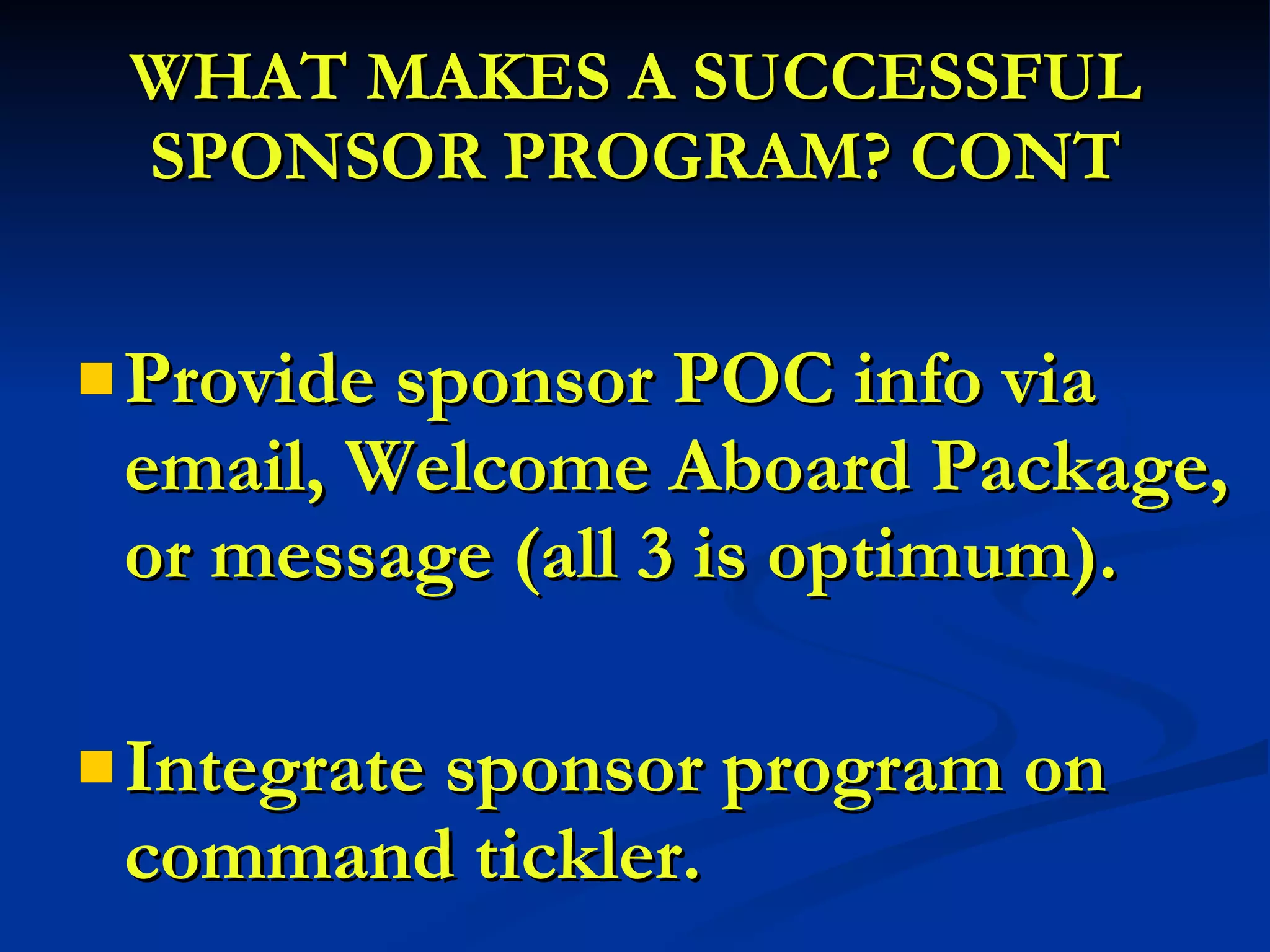 Command sponsor program1 | PPT