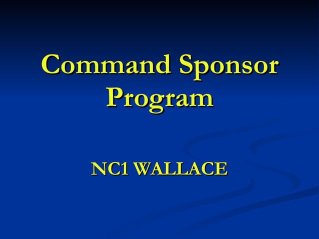 Command sponsor program1 | PPT