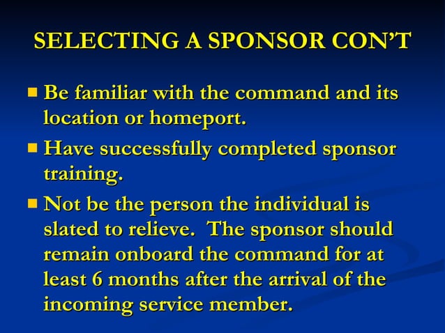 Command sponsor program1 | PPT