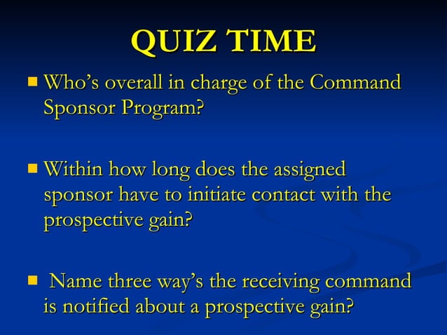 Command sponsor program1 | PPT