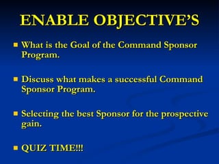 Command sponsor program1 | PPT