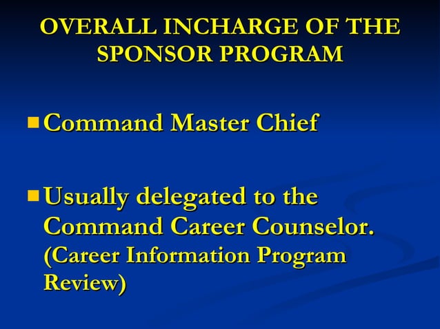 Command sponsor program1 | PPT