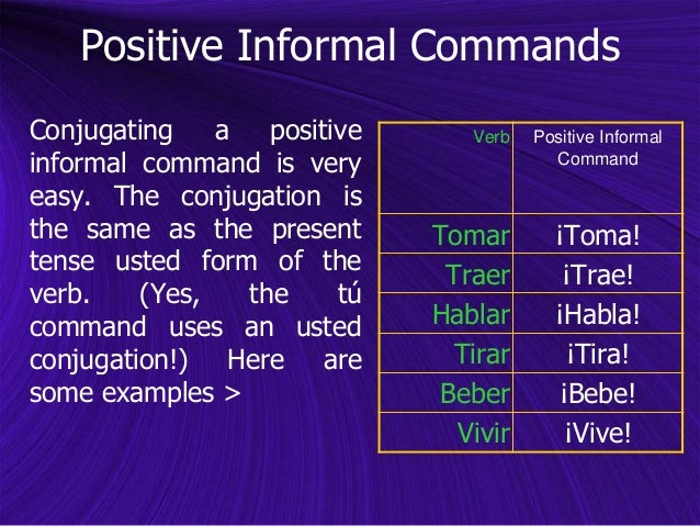 Informal Commands informal-commands
