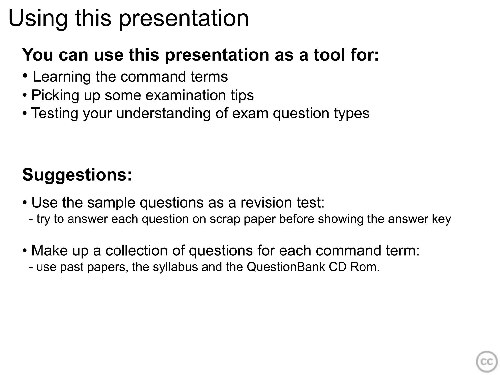Command Terms in IB Biology | PPTX