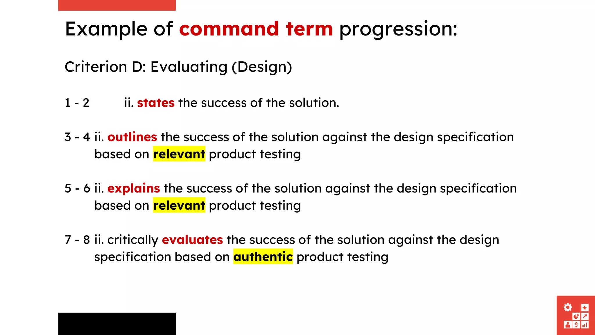 MYP command terms, qualifiers and clarifications in Personal Project ...