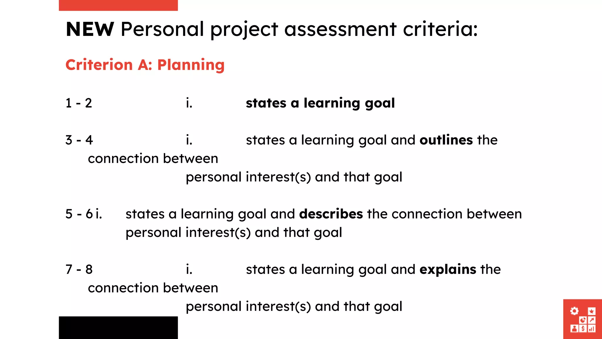 MYP command terms, qualifiers and clarifications in Personal Project ...