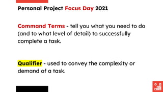 MYP command terms, qualifiers and clarifications in Personal Project ...