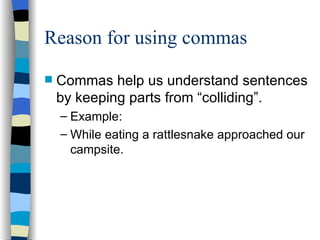 Comma notes 1 powerpoint | PPT