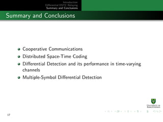 Multiple-Symbol Differential Detection for Distributed Space-Time Coding | PPT