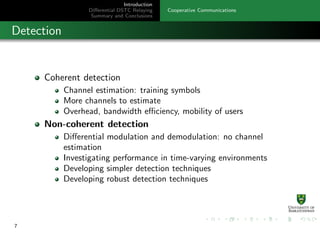Multiple-Symbol Differential Detection for Distributed Space-Time Coding | PPT