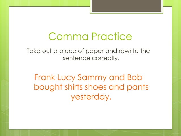 Comma Powerpoint | PPTX | Style & Fashion