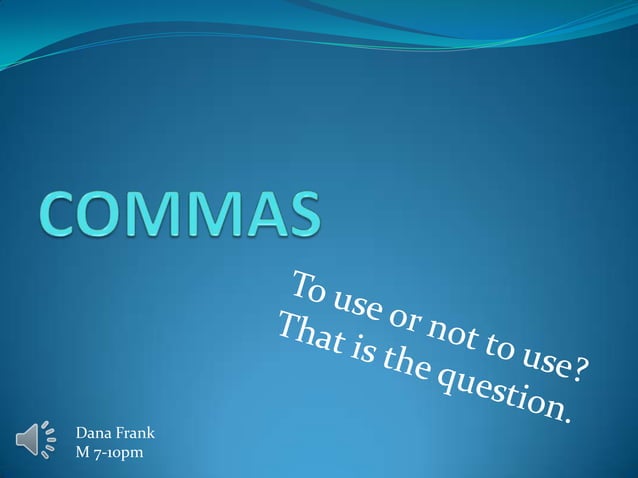 Comma powerpoint | PPTX