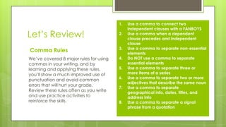 Comma rules | PPTX