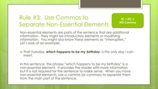 Comma rules | PPTX