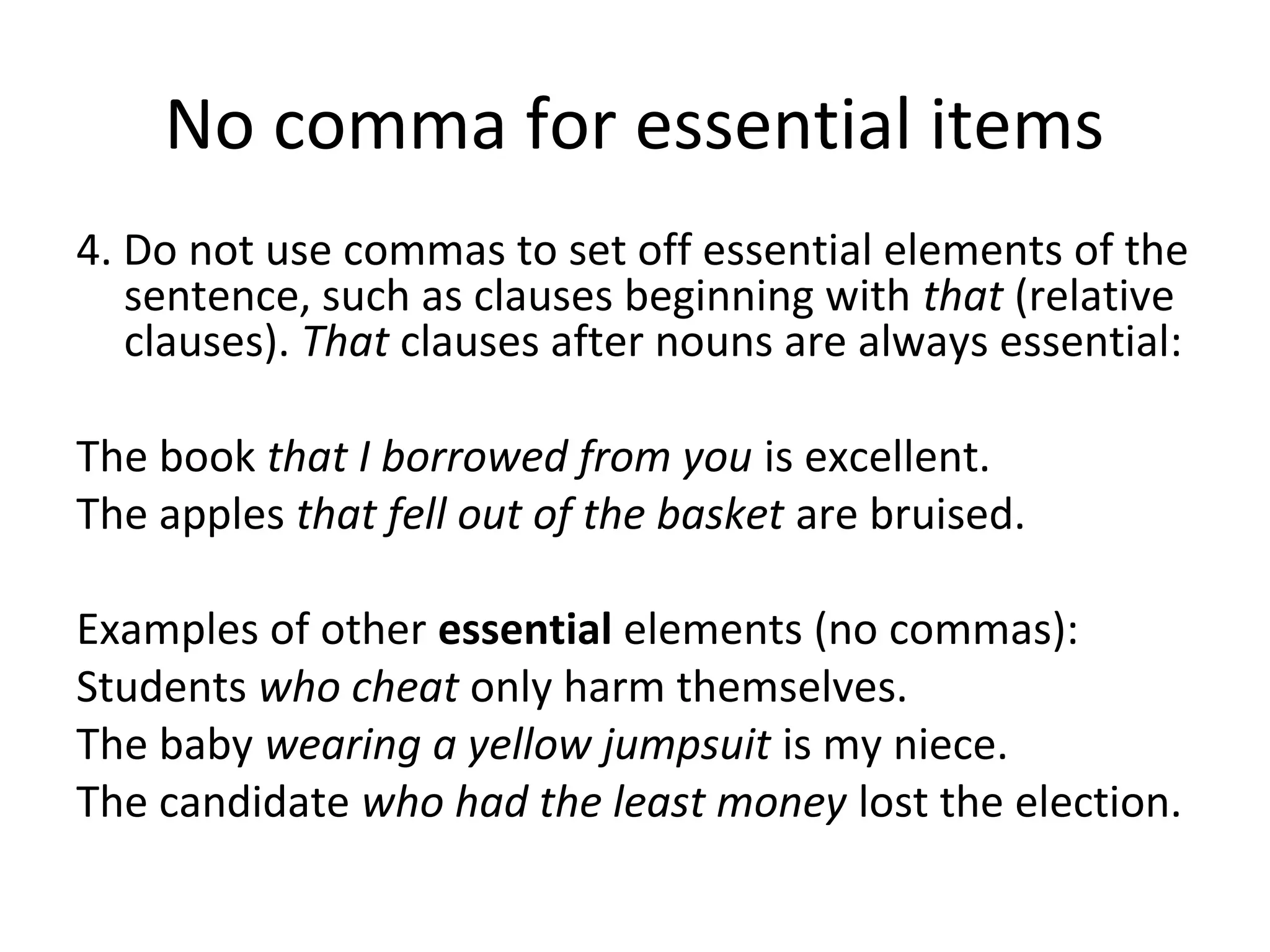 Comma rules | PPT
