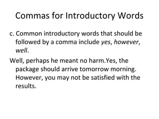 Comma rules | PPT