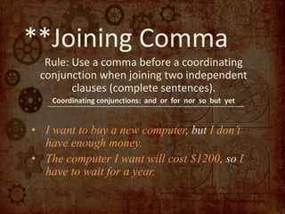 Comma rules | PPTX
