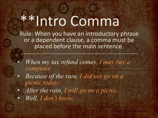 Comma rules | PPTX
