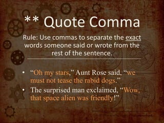 Comma rules | PPTX