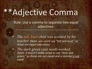 Comma rules | PPTX