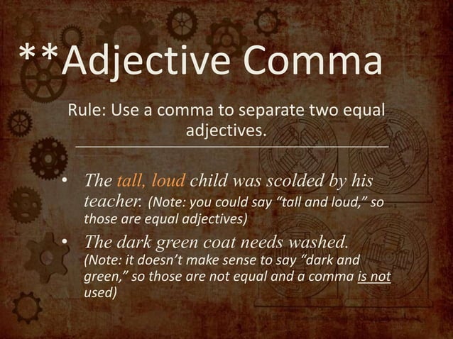 Comma rules | PPT