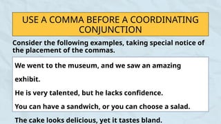 Comma Rules Information and Practice Education Presentation in Red and ...